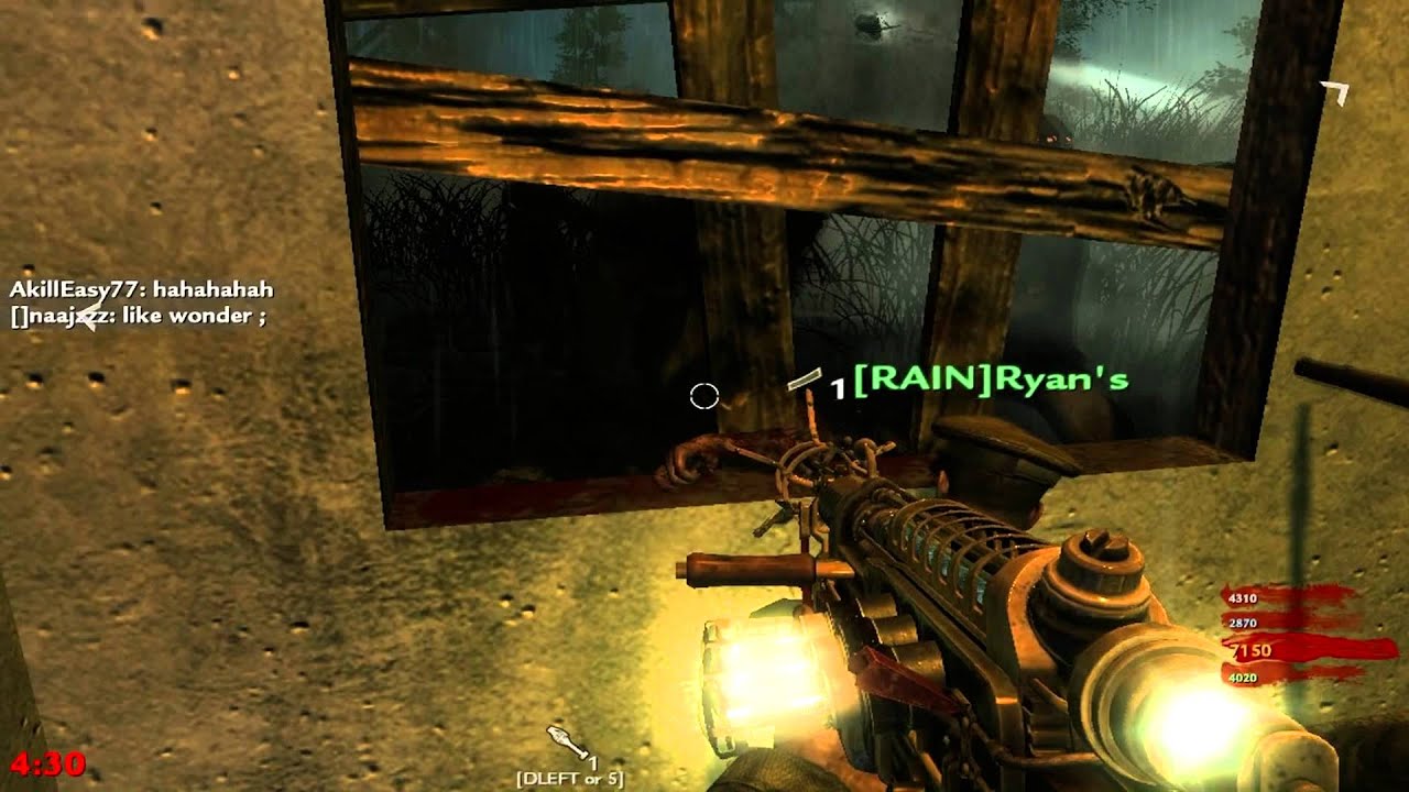 World at War Custom Zombies: Cage 4 Player Gameplay - YouTube