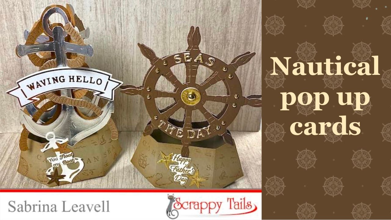 Masculine Nautical Pop up Cards - YouTube