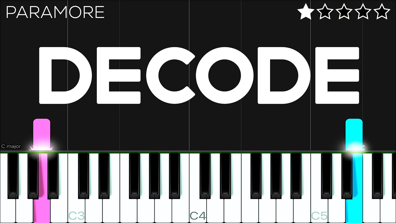 Paramore - Decode | EASY Piano Turorial - YouTube