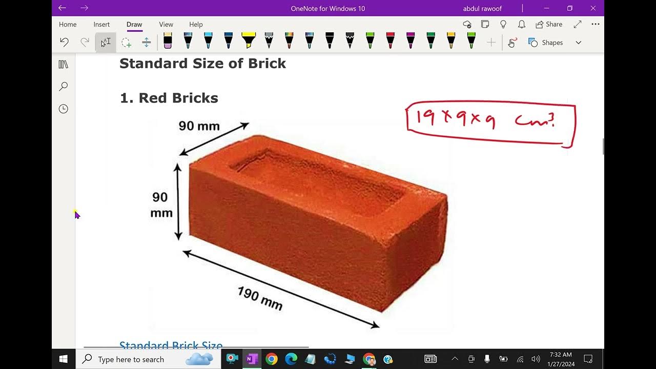 Quantity survey practice : - (Brick work calculation ) - 10. #quantitysurvey #brickwork #mortar ...