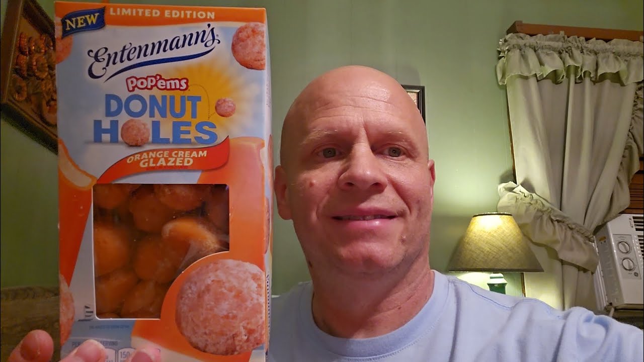 New Entenmann's Pop'ems Orange Cream Glazed Donut Holes Review - YouTube