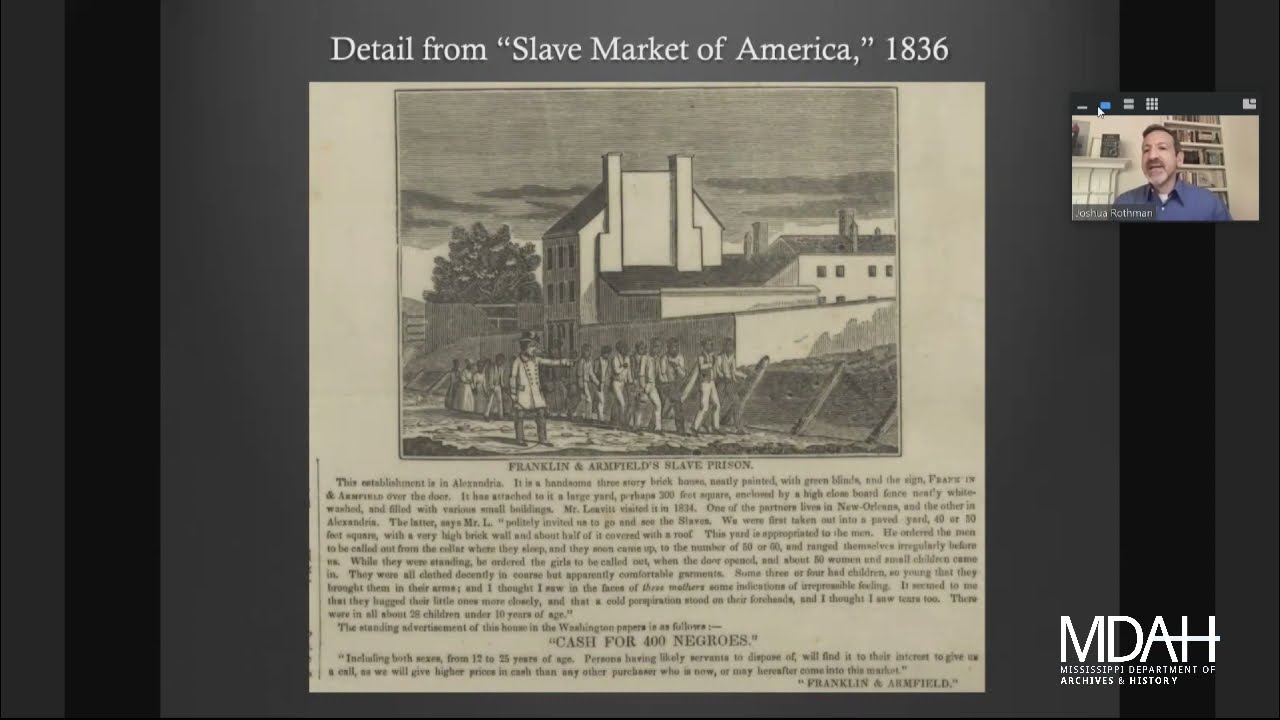 History Is Lunch: Joshua D. Rothman, "How Domestic Slave Traders Shaped ...