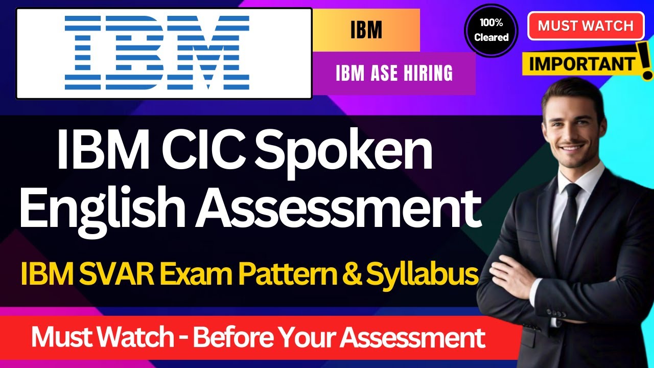 🔥IBM English Spoken Language Assessment | Test Pattern | IBM SVAR ...