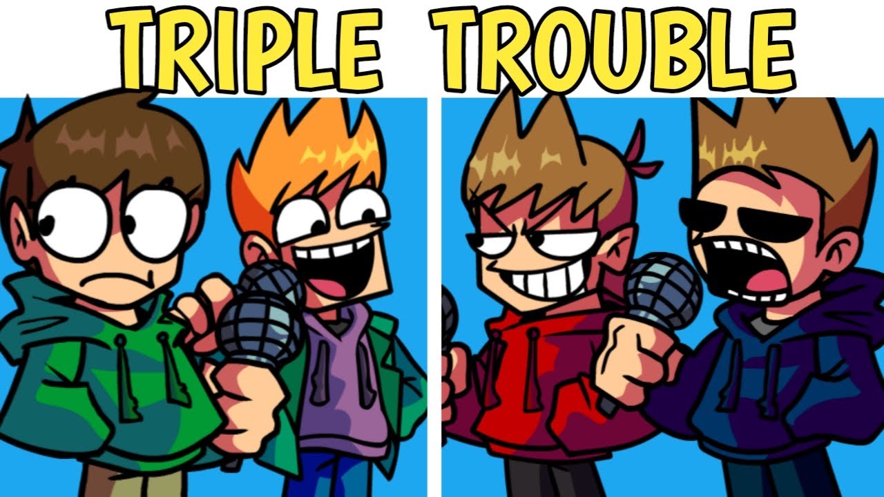 Friday Night Funkin'- EDDSWORLD Triple Trouble || EDD, TOM, TORD and ...