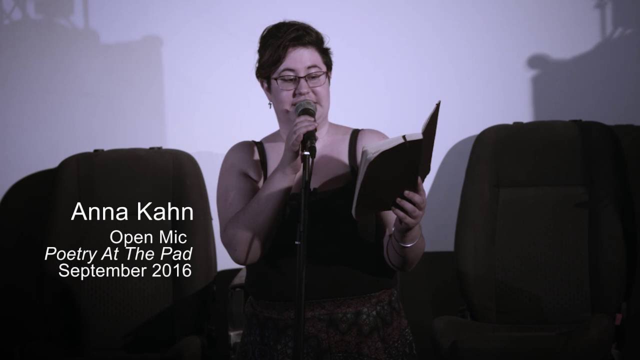 Anna Kahn - Untitled #1, #2 and #3. Live at Poetry At The PAD - YouTube