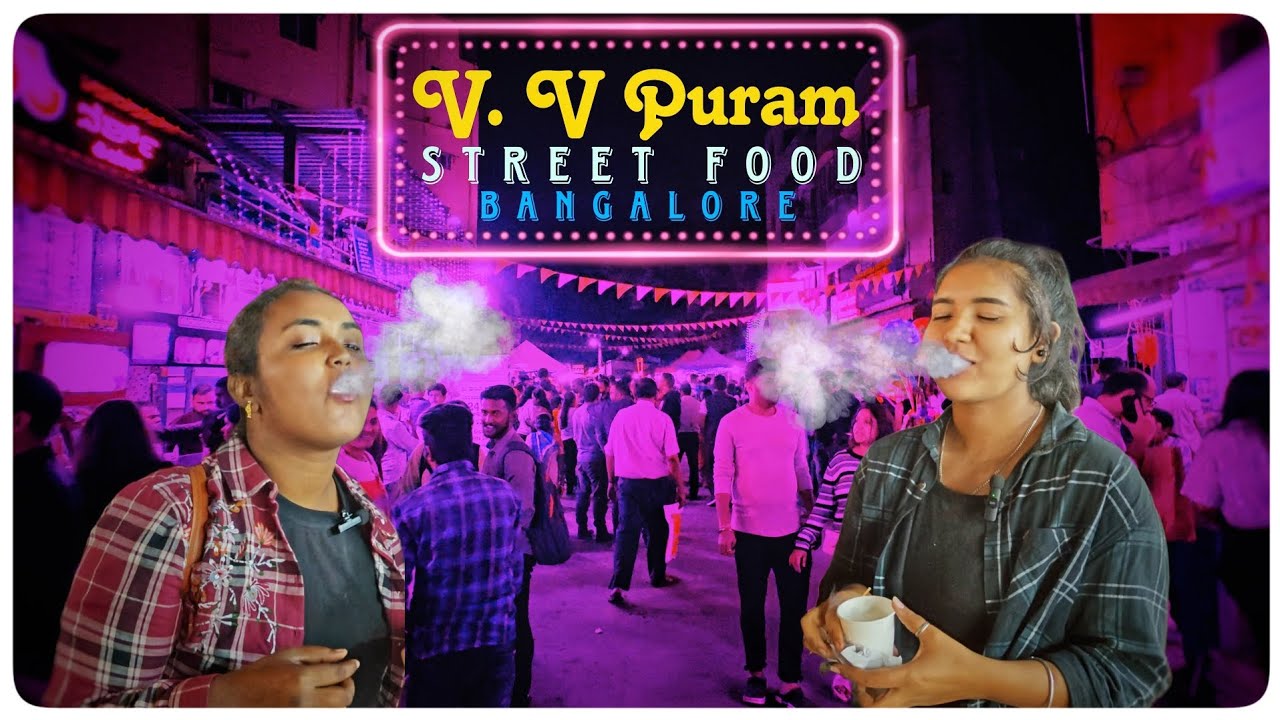V. V Puram Street Food Bangalore 4k Vlog | Night out in Bangalore | # ...