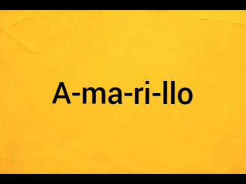 Amarillo Spanish Pronunciation - YouTube