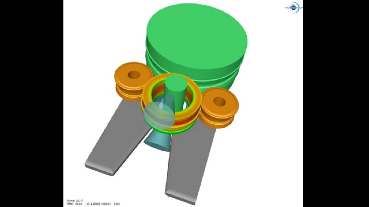 Ring rolling simulation - FORGE® - YouTube