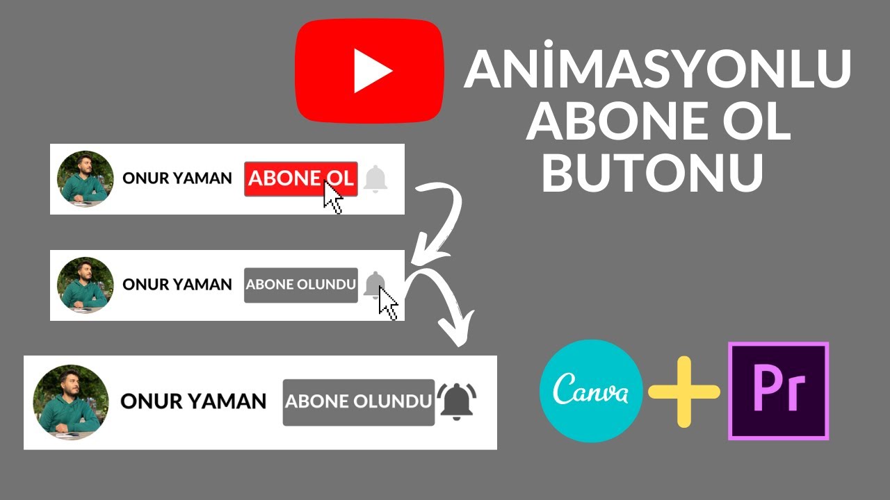 Animasyonlu ABONE OL Butonu Nasıl Yapılır? [Canva + Adobe Premiere Pro ...