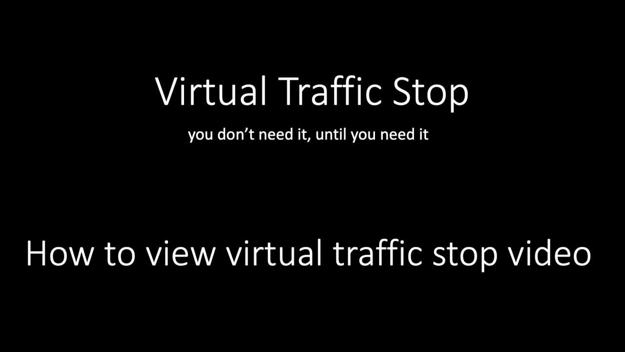 Virtual Traffic Stop Video Recording Demo - YouTube