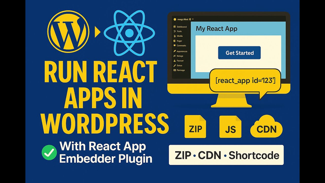 🔥 Run React Apps in WordPress | Upload React JS, ZIP or CDN | One ...