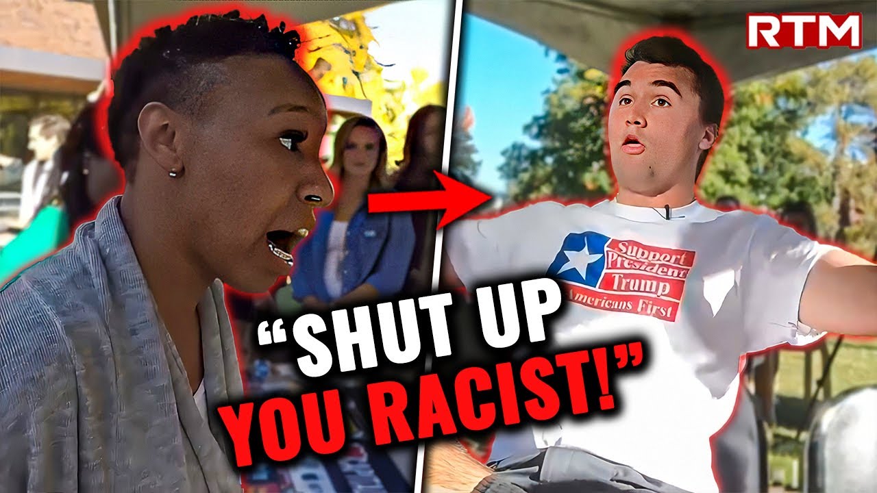 SCREAMING Liberal Student Goes Ballistic & CURSES Out Charlie Kirk ...