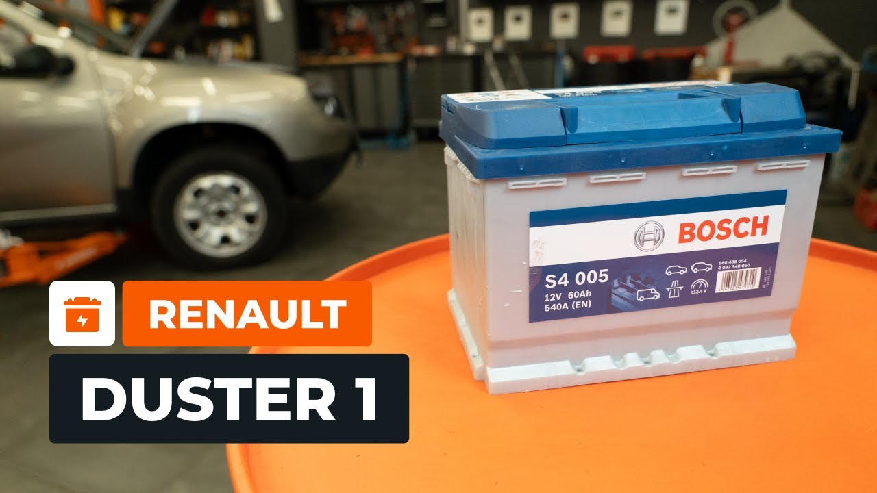 How to change the car battery on the RENAULT DUSTER 1 [AUTODOC TUTORIAL ...