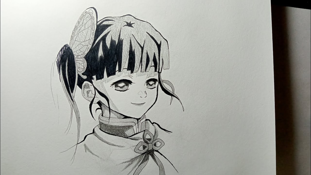 Fan art Drawing : Drawing Kanao Tsuyuri From Demon Slayer - YouTube