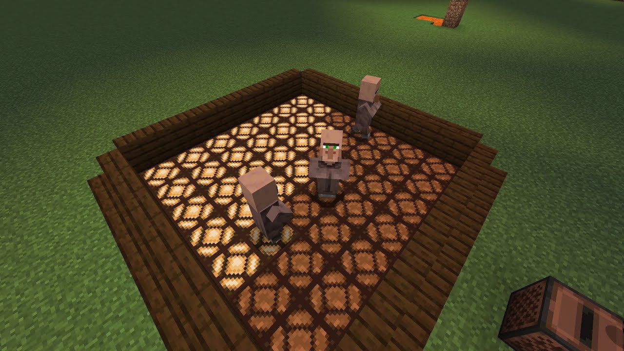 dancing on the dance floor with the villagers in minecraft - YouTube