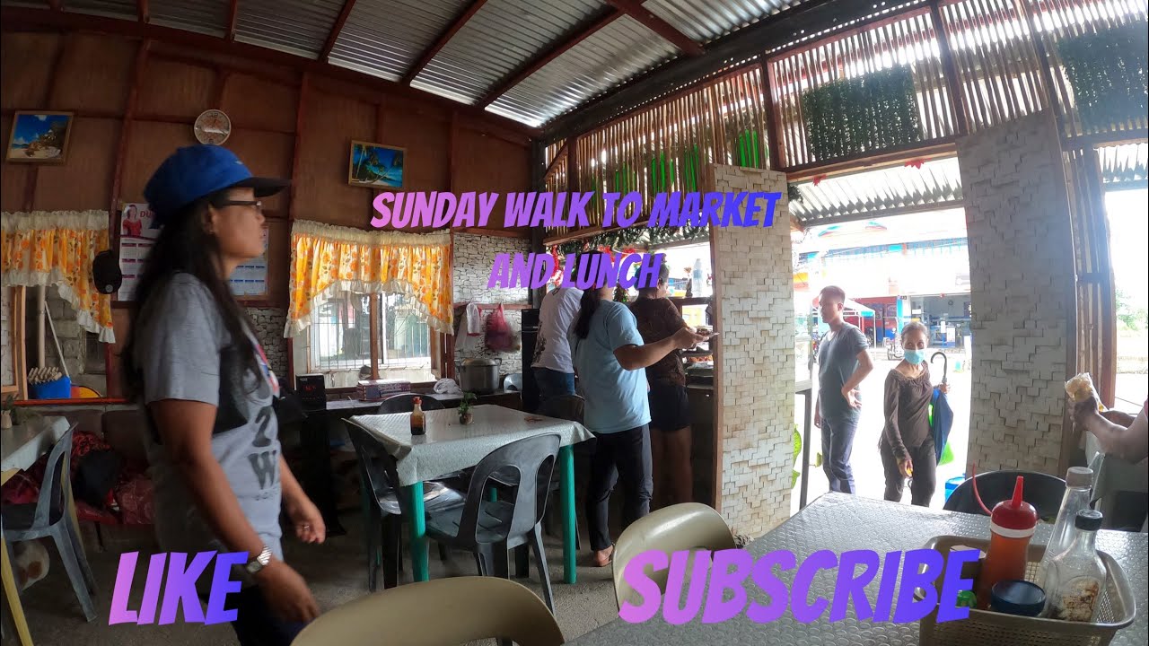 Sunday walk to market and lunch - YouTube