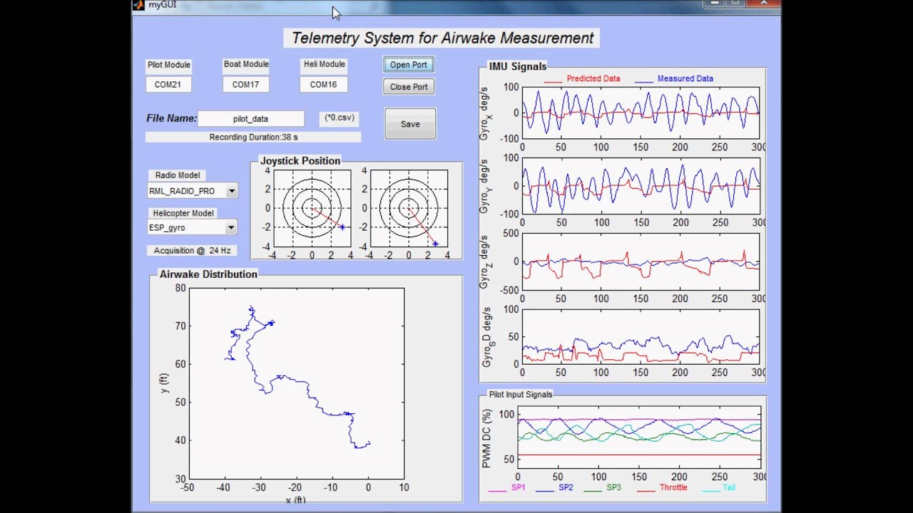 Ship Air Wake Telemetry System GUI - YouTube