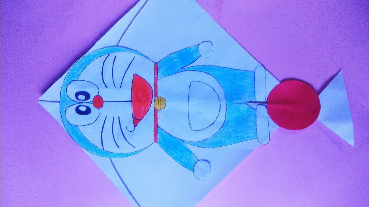 Diy-Doraemon kite ||How to make Doraemon kite in very easy way|| - YouTube