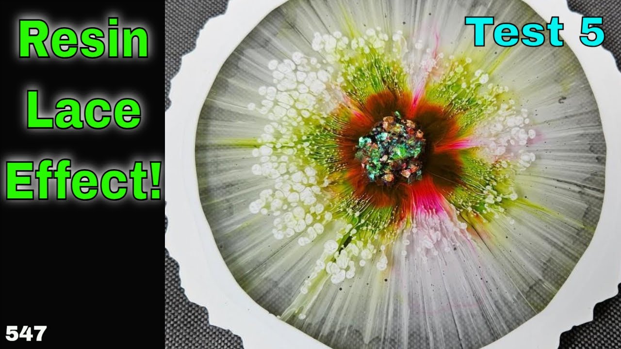 Resin Art LACE Effect Test with Alcohol Inks - YouTube