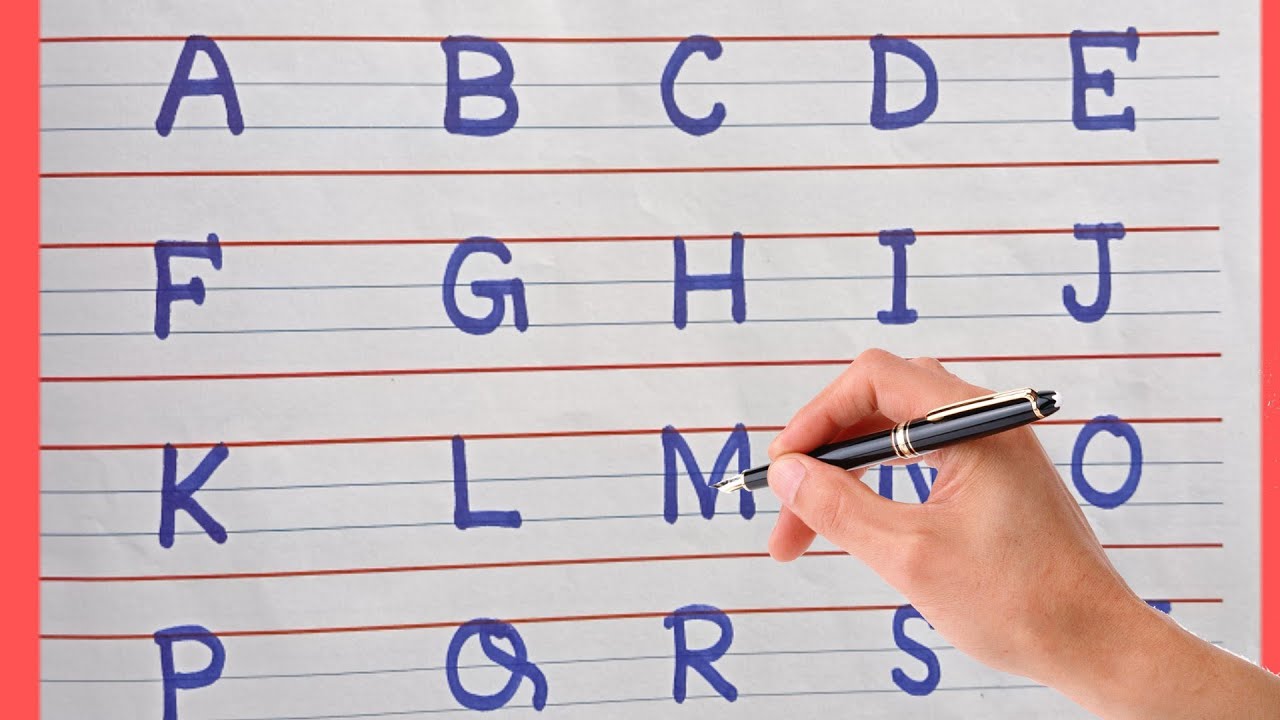 How to write Capital Letters ABCD | Capital letters ABC | ABCD Video ...