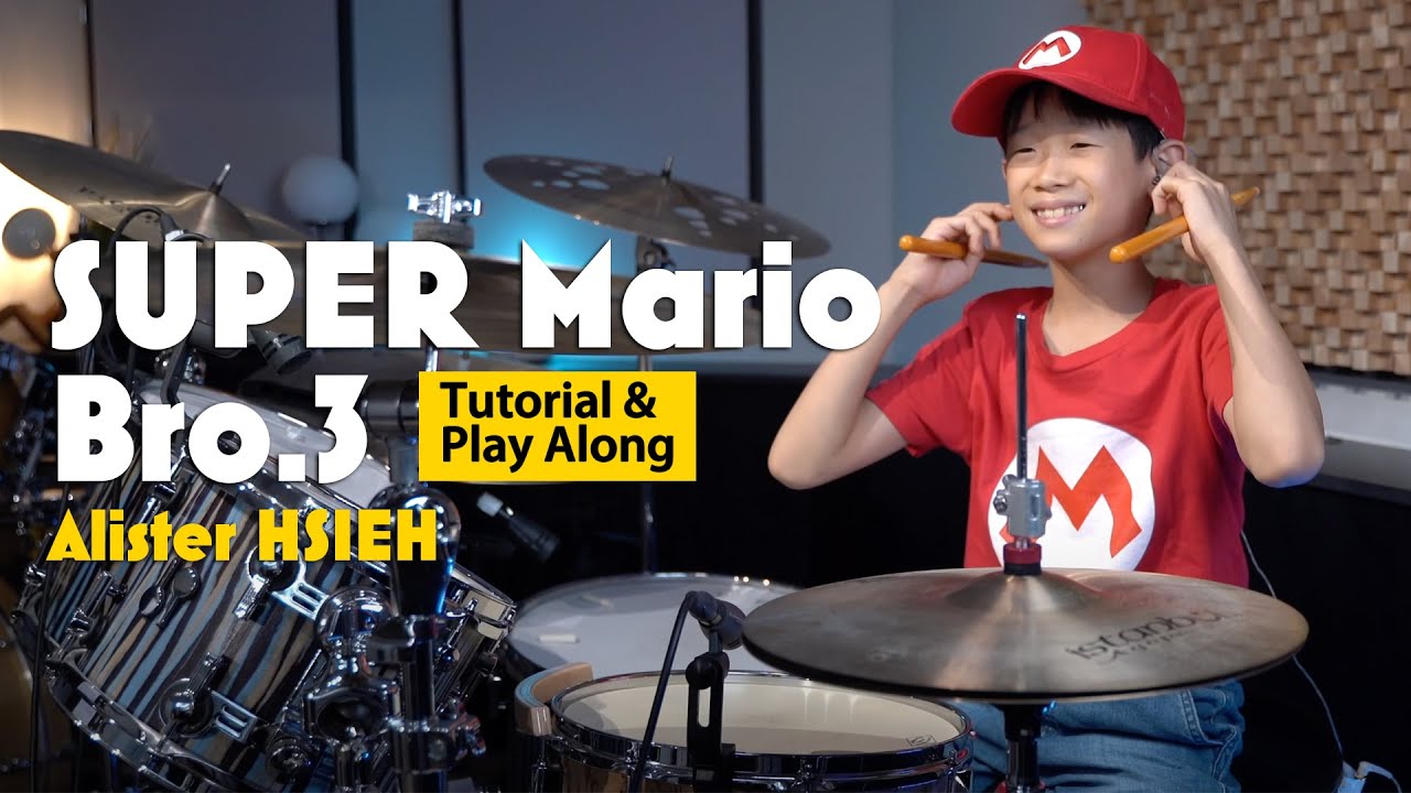 Super Mario Bro. 3 (Vadrum) Drum Tutorial and Play Along | Alister ...