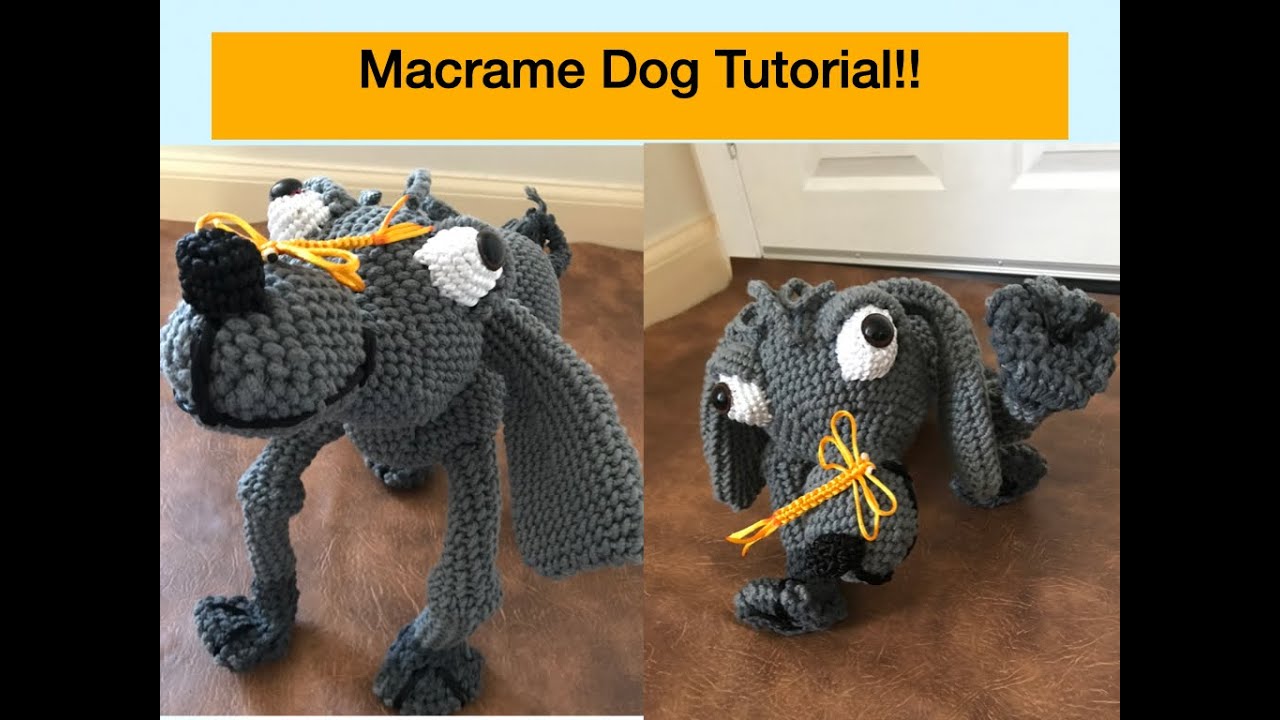 Macrame Retriever Dog Tutorial!!(part-1) - YouTube