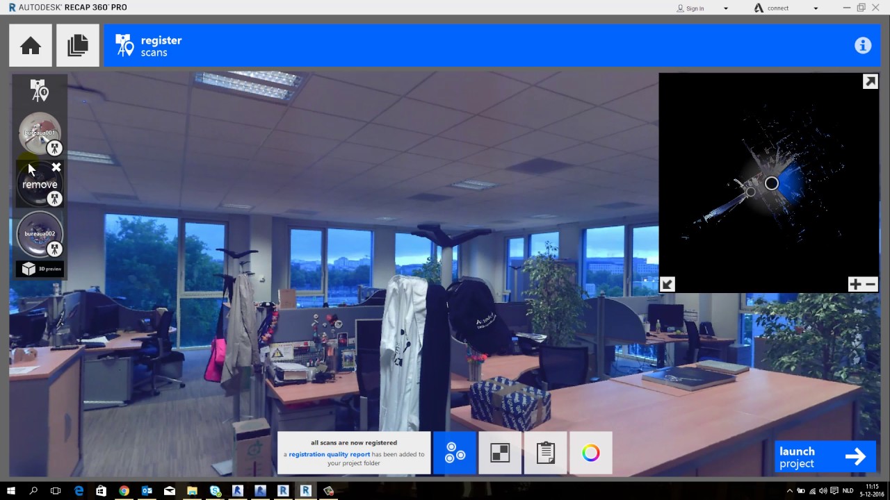 Autodesk ReCap 360 Pro Reregister a scan file - YouTube