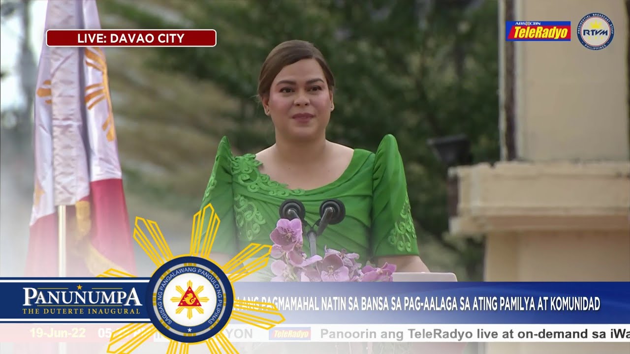 Inagurasyon ni VP-elect Sara Duterte | Panunumpa: The Duterte Inaugural ...