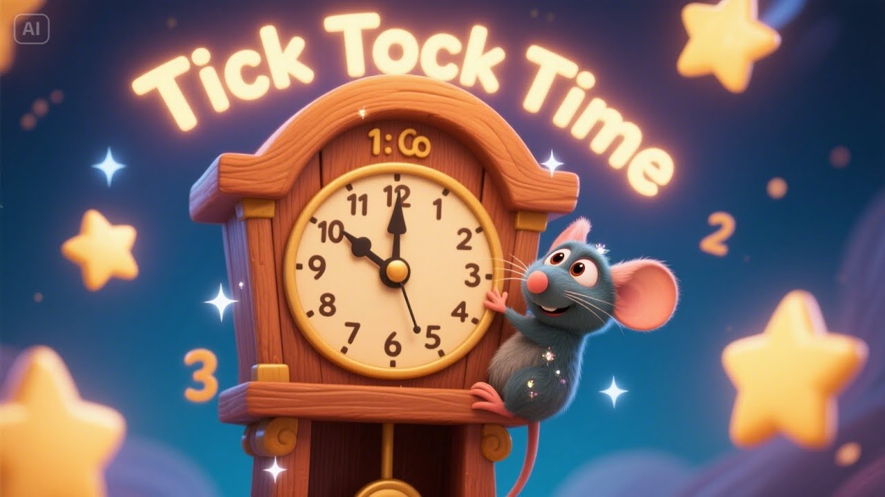 Hickory Dickory Dock’s Tick Tock Time 🕰️🐭🎵 | Classic Nursery Rhyme for ...