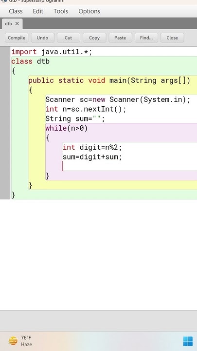 how to make program to change decimal number into binary number in java ...