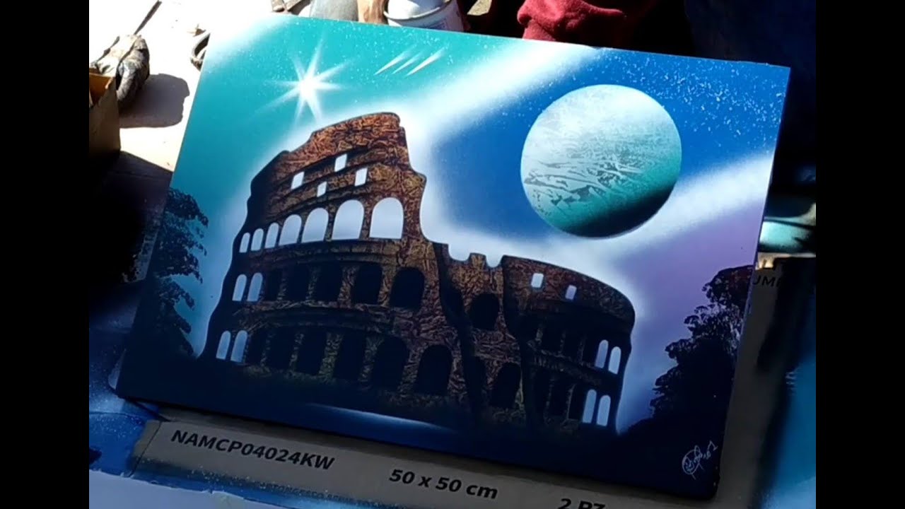 Rome Italy, Walking tour Spray painting Colosseum 2021! - YouTube