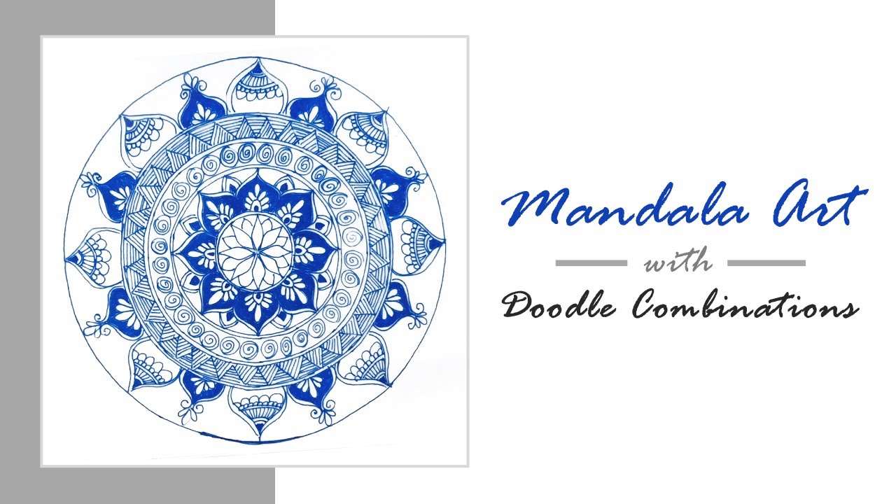 Mandala Art with Doodle Combinations - YouTube