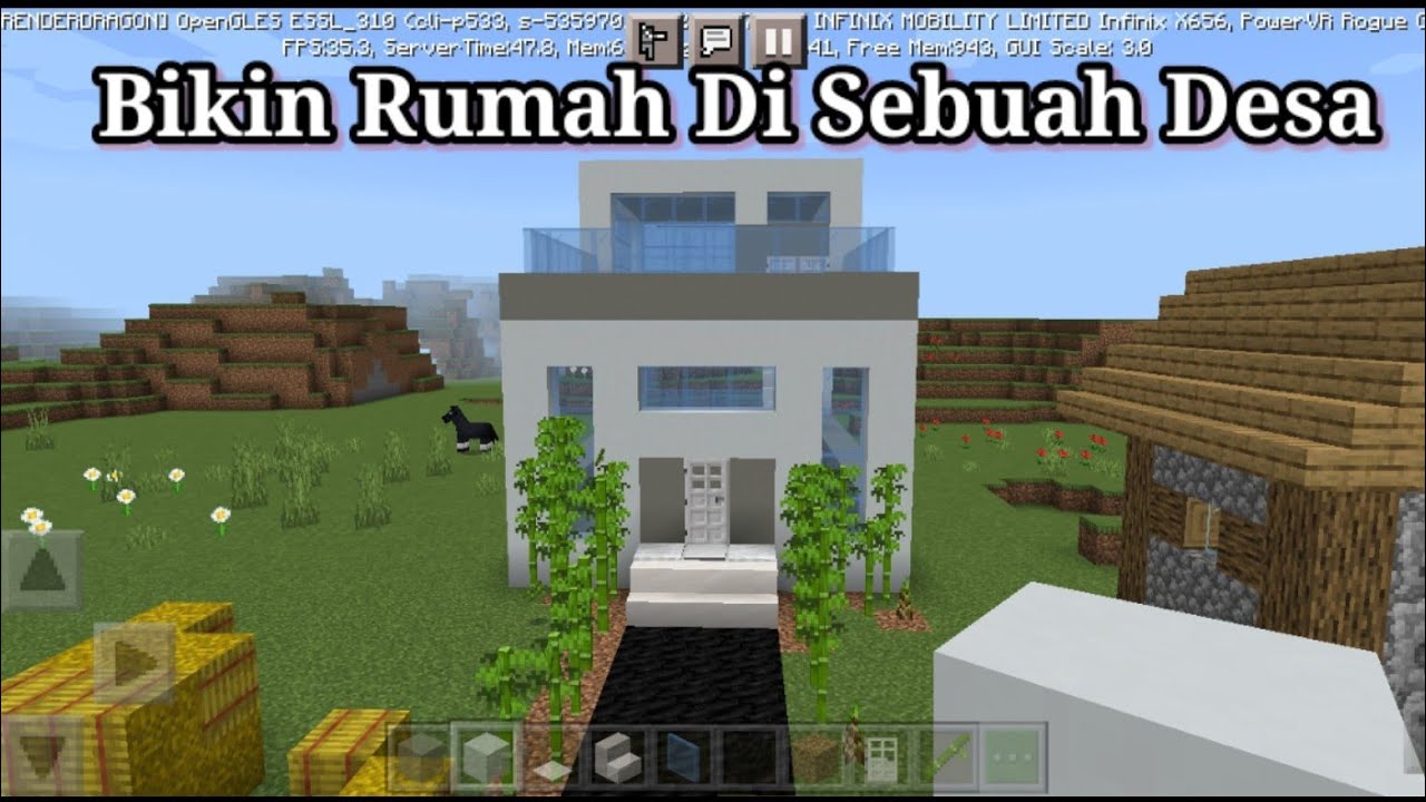 main #minecraft membangun rumah desa😱😱😱 - YouTube