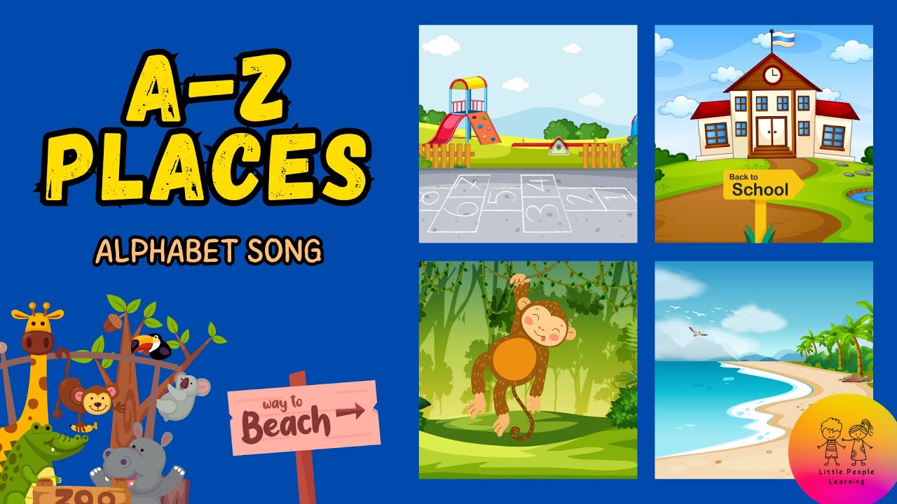 Learn ABC with Places! Fun Alphabet Song with Places for Kids. Animated ...