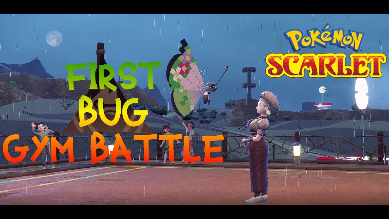 First GYM Battle Bug Type [Pokemon Scarlet] - YouTube