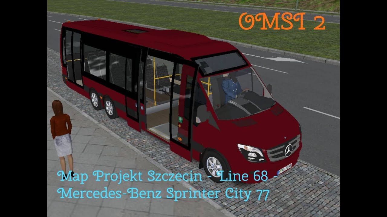 OMSI 2 - Map Projekt Szczecin - Line 68 - Mercedes-Benz Sprinter City ...