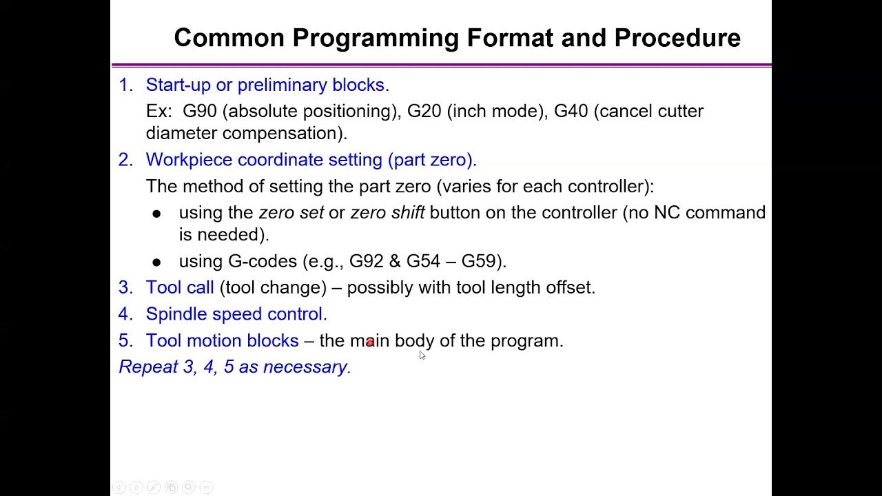 IPE-401: CAD, CAM & CIM | Lecture-05 | CNC Milling Coding: Linear and ...