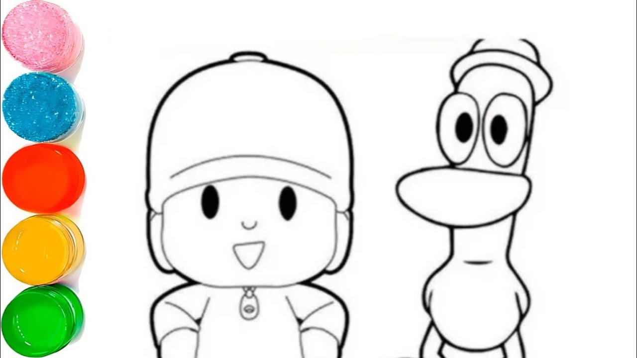 How to draw a pocoyo easy drawing for kids and toddler's. #pocoyo - YouTube
