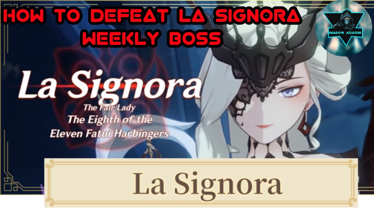 How to Defeat La Signora Weekly Boss Genshin Impact - YouTube