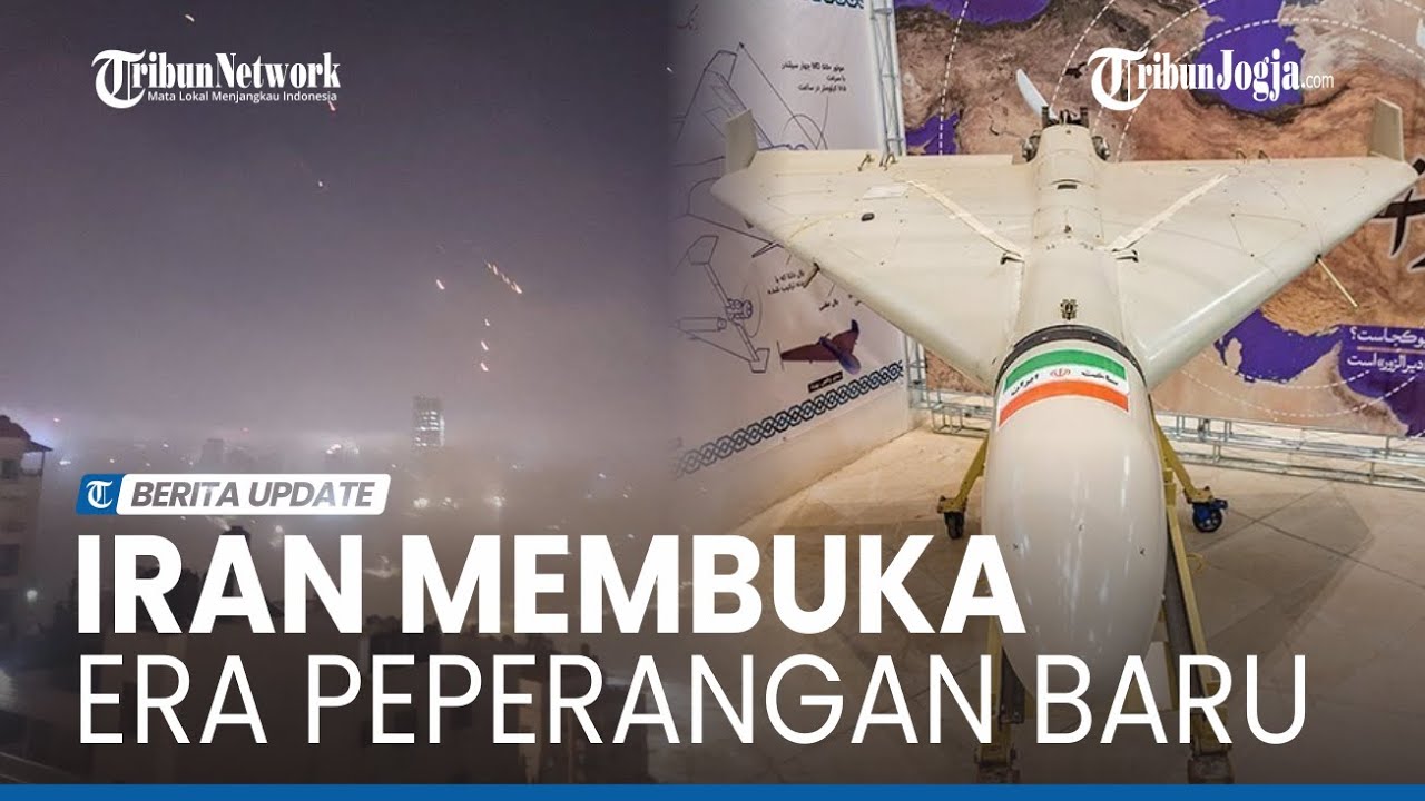 IRAN MEMBUKA ERA PEPERANGAN BARU DENGAN LUNCURKAN RATUSAN DRONE - YouTube