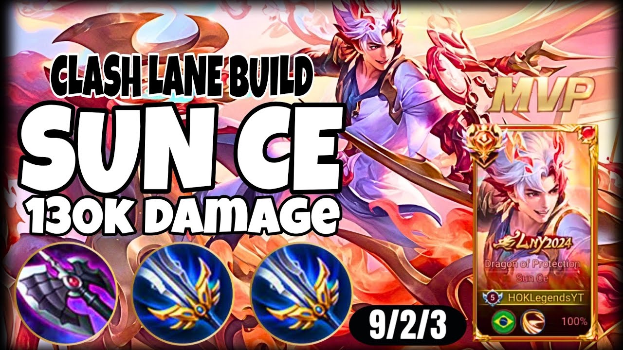 HIS BEST BUILD!! | SUN CE HONOR OF KINGS - RANK GM EPIC - YouTube