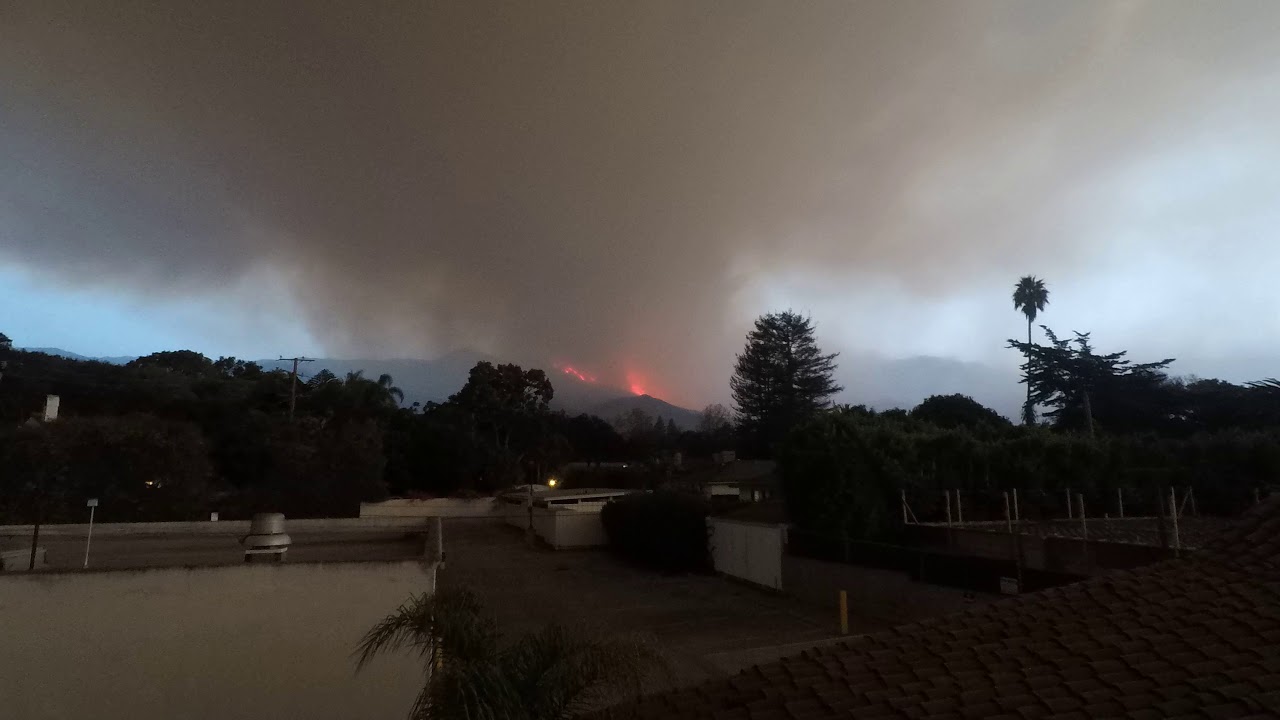 Thomas Fire Saturday Montecito - YouTube
