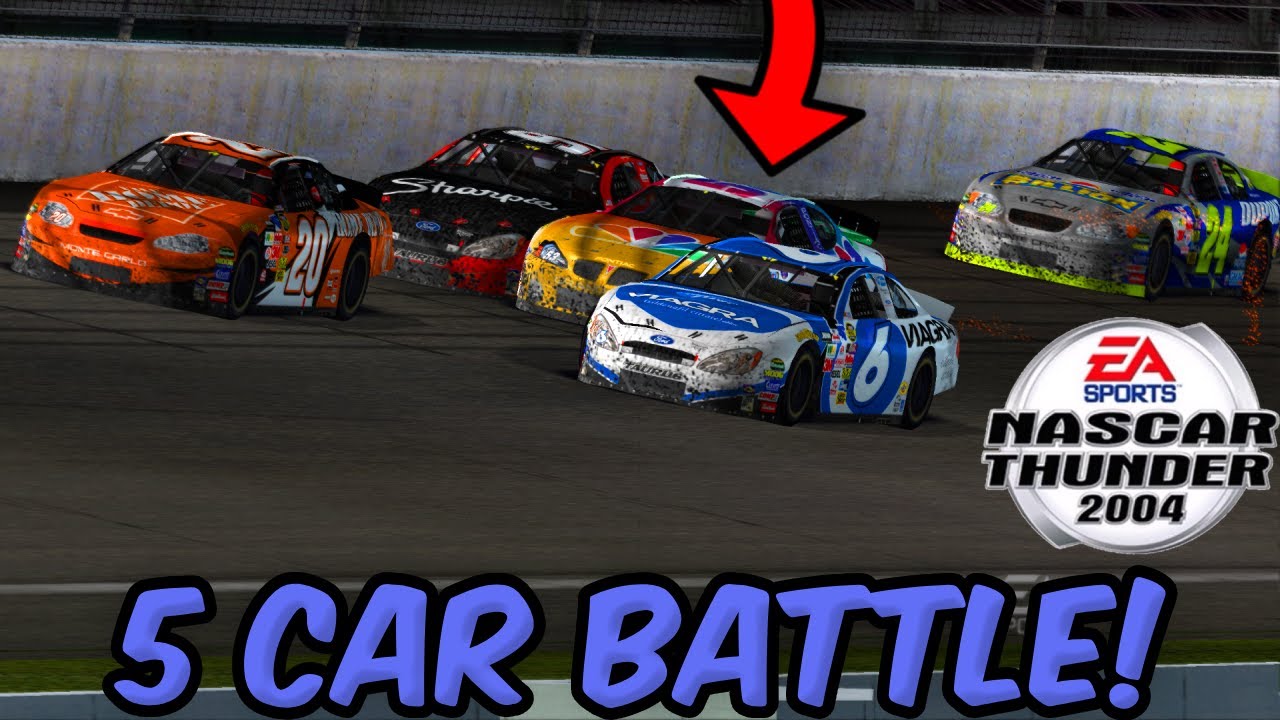 FIVE-WIDE FOR THE WIN IN MICHIGAN! | NASCAR Thunder 2004 Mod Career ...