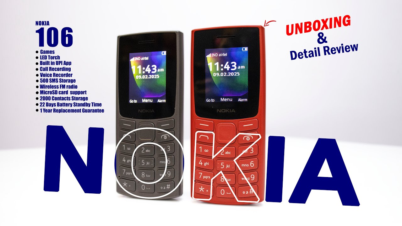 Nokia 106 Single Sim Keypad Phone, UPI Phone, nokia 106 review,nokia ...