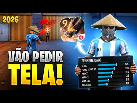 ATUALIZADA 2026! 🔥 a MELHOR SENSIBILIDADE Com e Sem DPI para SUBIR CAPA na ATUALIZAÇÃO do FREE FIRE!