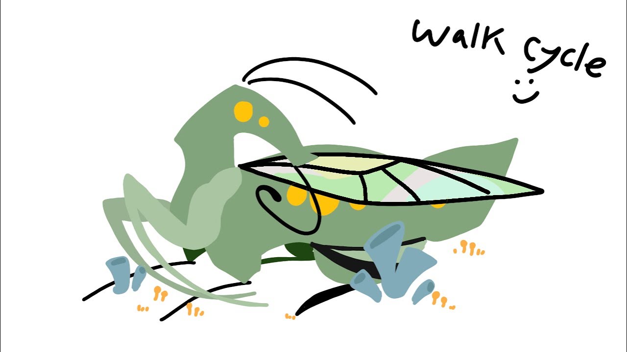 Mantis deer walk cycle - YouTube