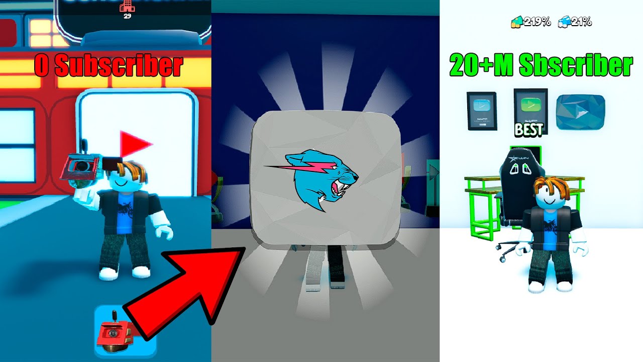 How I built my YouTube channel in YouTube Simulator Z Roblox! - YouTube