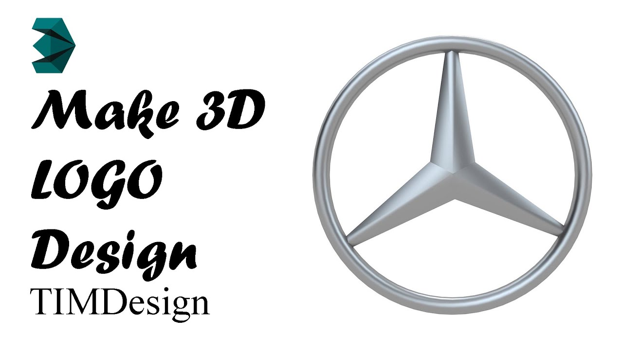 How to make 3D Mercedes Benz Logo Design | Autodesk 3Ds Max - YouTube