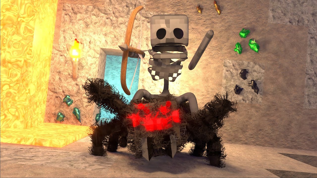 Minecraft Spider Jockey Encounter #Shorts - YouTube