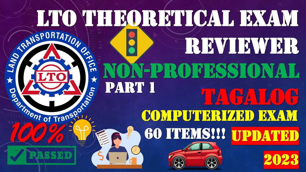 2023 NON-PRO LTO EXAM REVIEWER (TAGALOG) PART 1 - YouTube